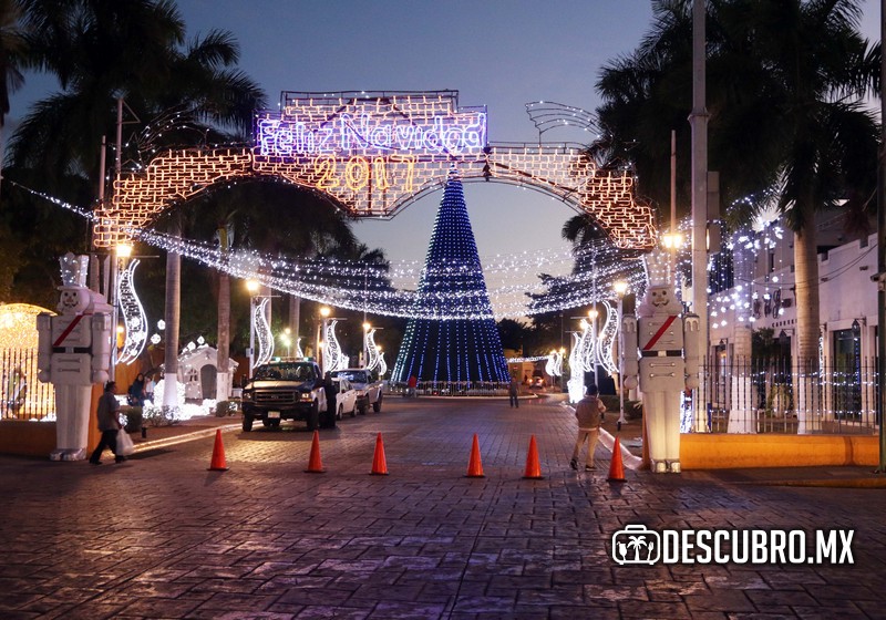 Decoración navideña en Mérida