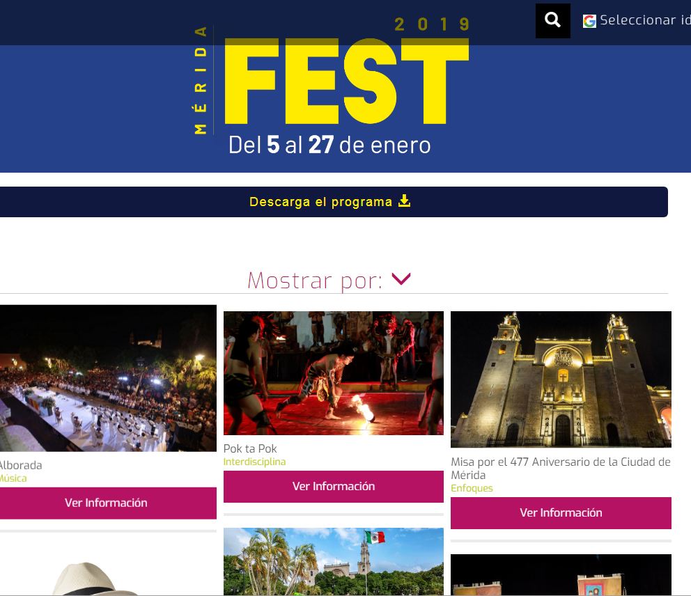 Conoce la cartelera del Mérida Fest 2019